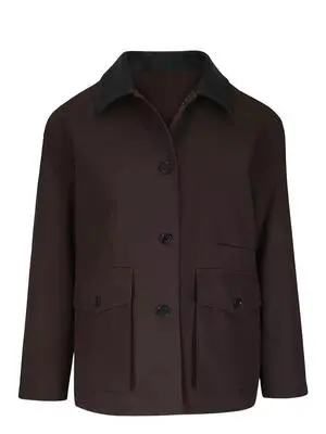 NILI LOTAN Temperance Flap-pocket Collared Jacket - Brown