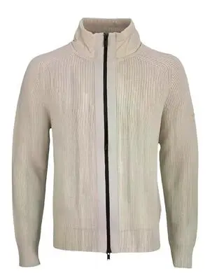 Hugo Zip-up Knit Cardigan - Neutrals