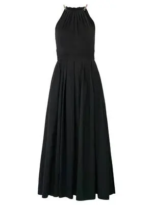 CAROLINA HERRERA Chain-Strap Halterneck Midi Dress