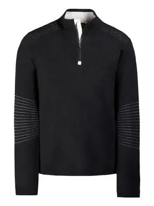 MOORER Sciores Half-zip Sweater - Black
