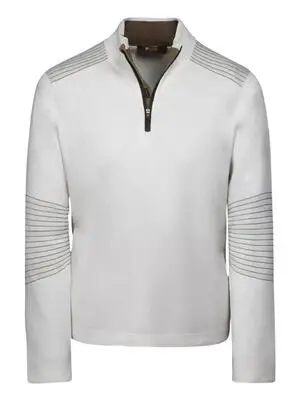 MOORER Sciores Half-zip Sweater - White