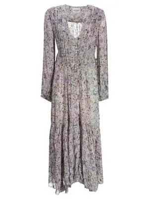 Isabel Marant Floral-pattern Maxi Dress - Purple