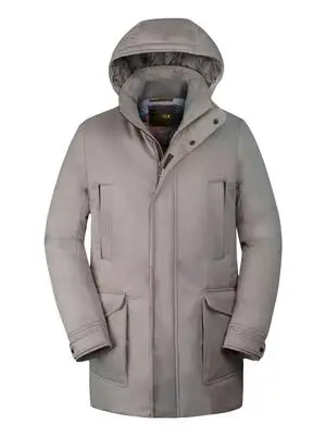MOORER Oran-carmen Hooded Coat - Grey