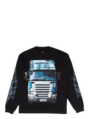 PLEASURES Semi Heavyweight Long Sleeve Shirt - Black