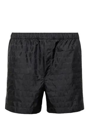 Valentino Garavani Optical V Mid-rise Swim Shorts - Navy Blue