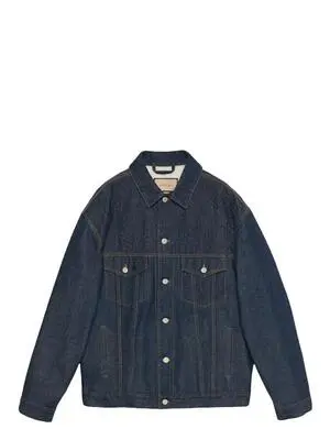Gucci Gg Embossed Denim Jacket - Blue