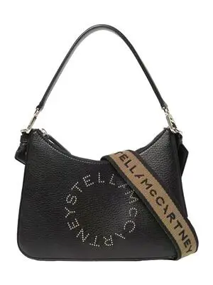 Stella McCartney Logo Embellished Shoulder Bag - Black