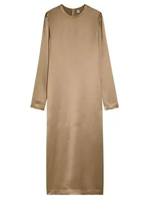 TOTEME Satin Midi Dress - Beige