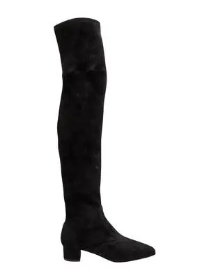 AQUAZZURA Remi 35 Suede Over-the-knee Boots - Black