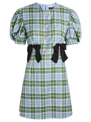 SISTER JANE Checked Woven Mini Dress