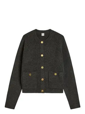 TOTEME Wool-blend Cardigan - Charcoal