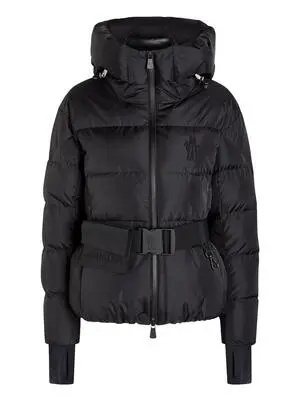Moncler Bouquetin Belted Padded Shell Jacket - Black