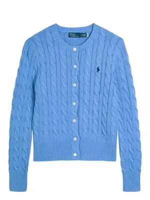 Polo Ralph Lauren Cable-Knit Cotton Cardigan Light Blue