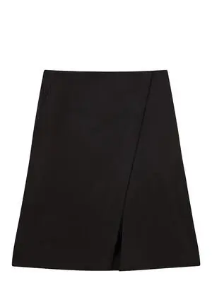 Stella McCartney Tailored Satin Midi Skirt - Black