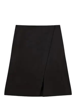 Stella McCartney Tailored Satin Midi Skirt Black