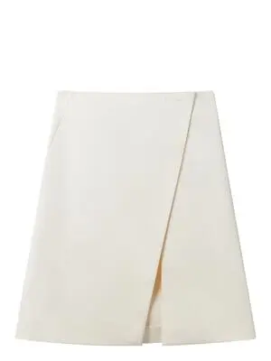 Stella McCartney Tailored Satin Midi Skirt - Cream