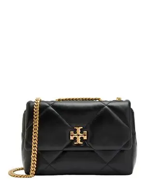 Tory Burch Kira Diamond-quilt Leather Shoulder Bag - Black
