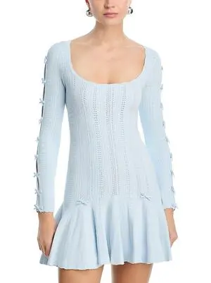 LoveShackFancy Seychelle Mini Dress Iceicle Blue