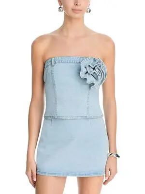 Steve Madden Rosette Trimmed Top - Del Ray Wash
