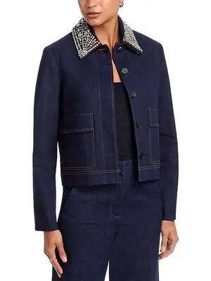Veronica Beard Embellished Jacket - Midnight Wash