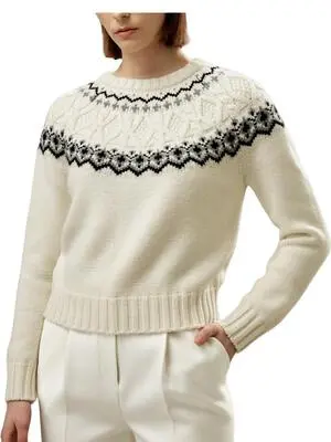 Lilysilk Crewneck Wool-cashmere Sweater - Fair Isle