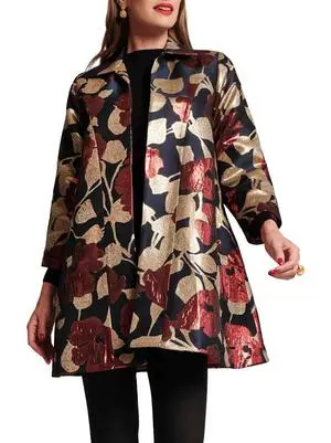 FRANCES VALENTINE Cornelia Swing Coat - Navy/gold/multi