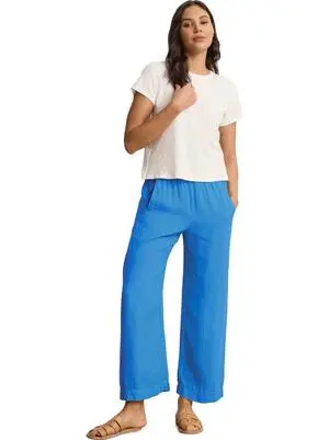 Velvet By Graham & Spencer Lola Linen Trousers - Blue