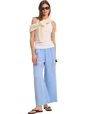 Velvet By Graham & Spencer Lola Linen Trousers - Denim