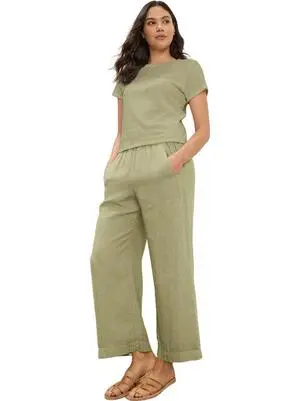 Velvet By Graham & Spencer Lola Linen Trousers - Natural