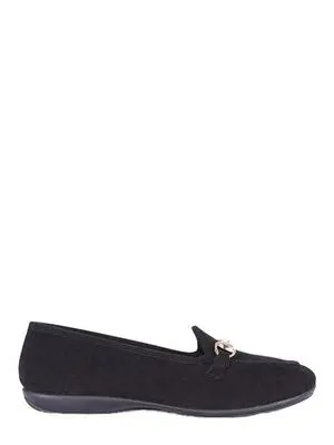 MENINA STEP Suede Slipper - Black