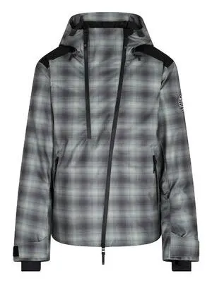 EMPORIO ARMANI Technical Ski Jacket With Check Motif And STRATUM7 Padding