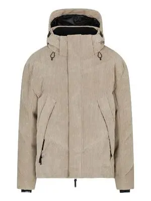 Emporio Armani Corduroy-effect Ski Down Jacket - Natural