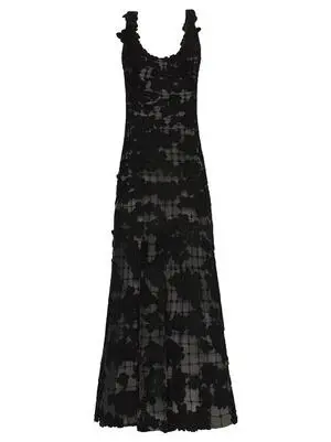Oscar De La Renta Cutout Threadwork Gown - Floral