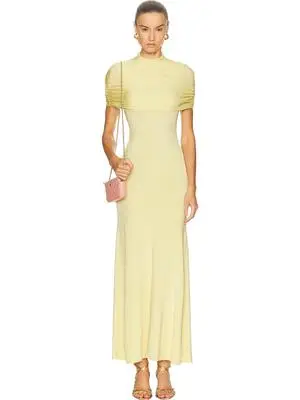 Roland Mouret Draped Shawl Dress - Yellow