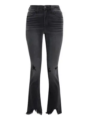 Simkhai River Distressed High-rise Straight-leg Jeans - Charcoal