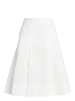 Simkhai Samantha Pleated Cotton-blend Poplin Skirt - White