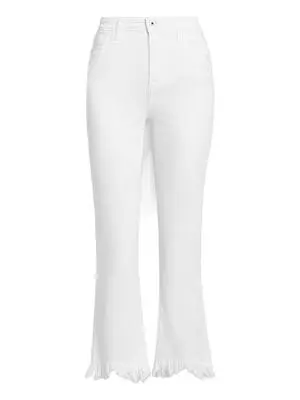 Simkhai River Frayed Straight-leg Jeans - White