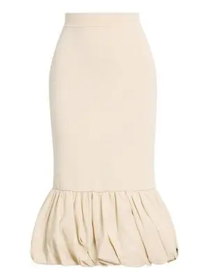 Simkhai Stretch-knit And Linen-blend Midi Skirt - Beige