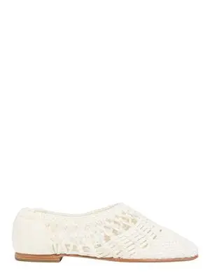 Simkhai Eden Woven Leather Ballet Flats - Ivory
