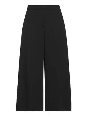 TWINSET Wide Leg Cuffed Hem Trousers - Black