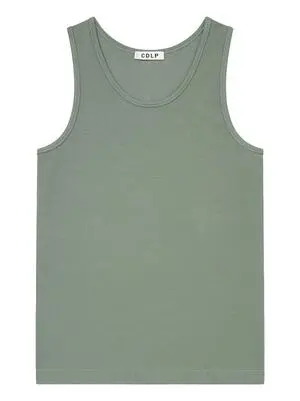 CDLP Ribbed Stretch-tencel™ Lyocell And Cotton-blend Jersey Tank Top - Green