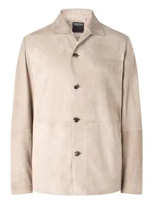 Zegna Suede Chore Jacket - Neutrals