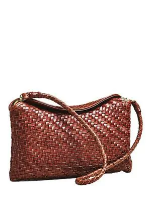 BEMBIEN Roux Handwoven Leather Clutch - Sienna