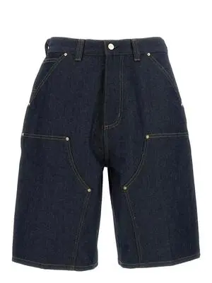 Carhartt Work In Progress Aden Double Knee Bermuda Blue