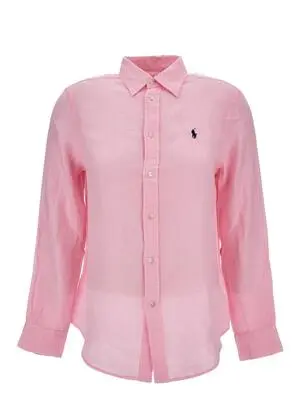 Polo Ralph Lauren Long-sleeved Linen Shirt - Rose