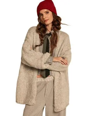 Free People Marina Softspun Cardigan Light Heather Grey