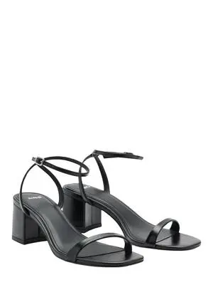 Mango Tica Ankle Strap Sandal - Black