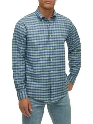 Brooks Brothers Plaid Regular Fit Stretch Button Down Shirt - Arctictartan