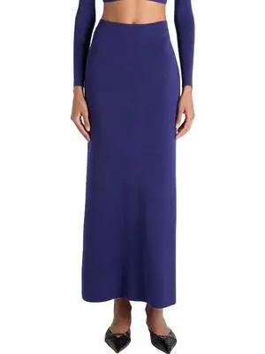 TOM FORD Cashmere Maxi Skirt - Quarz Blue