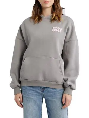 Princess Polly Graphic Print Logo Hoodie - Charcoal